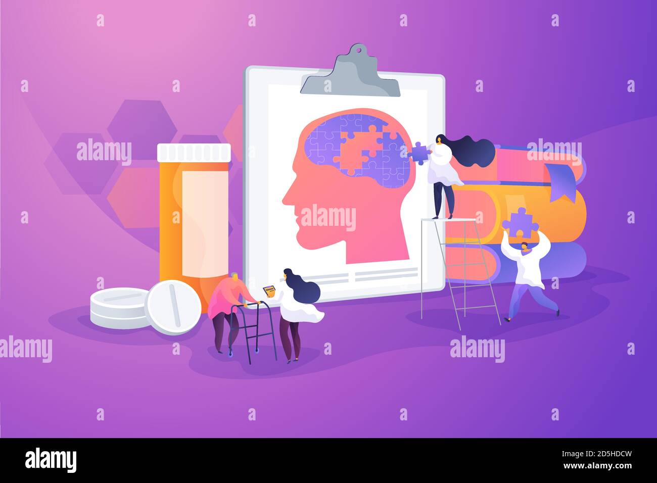Alzheimer disease concept vector illustration Stock Vector Image & Art ...
