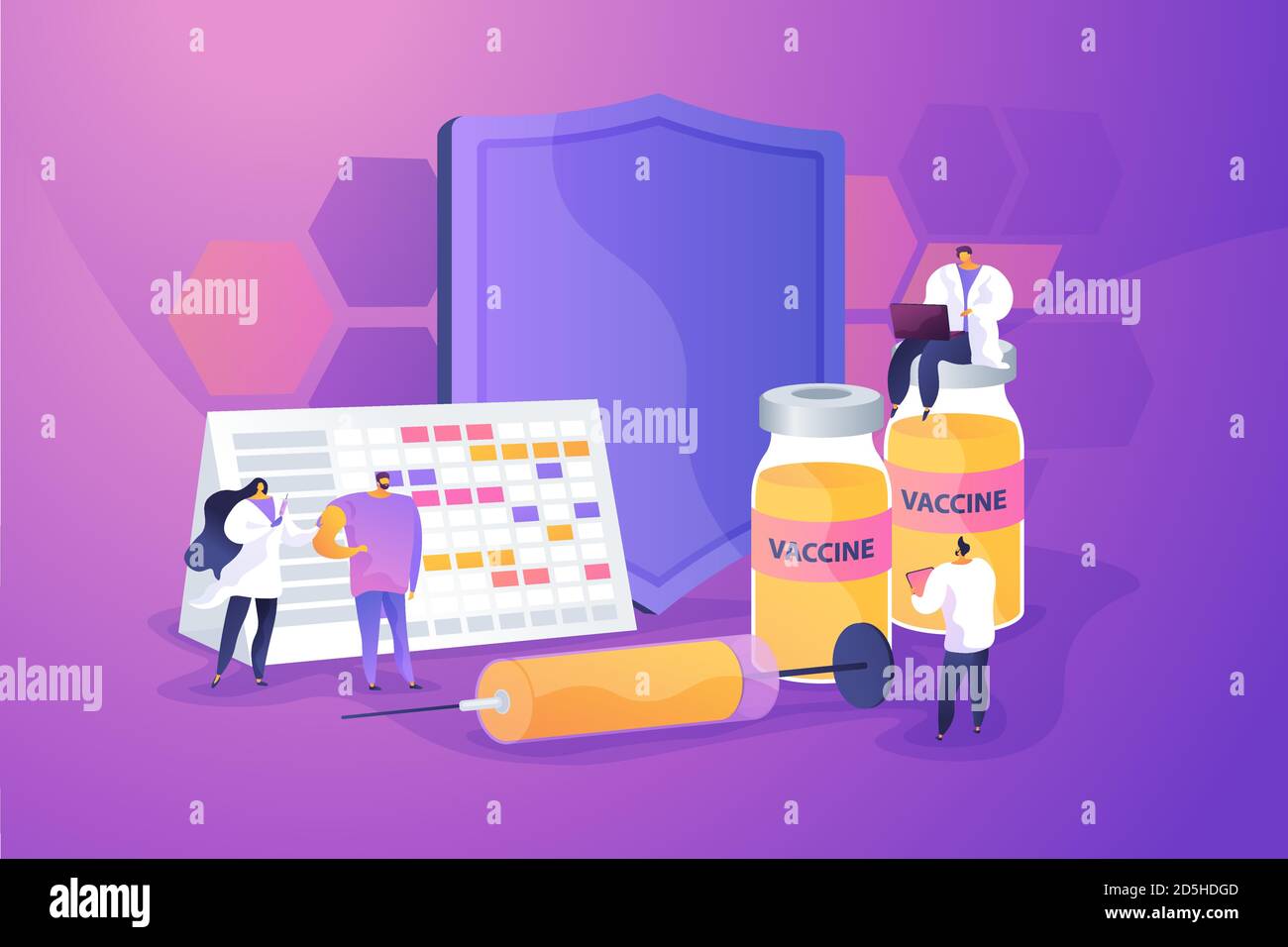 Vaccination program concept vector illustration Stock Vector Image ...