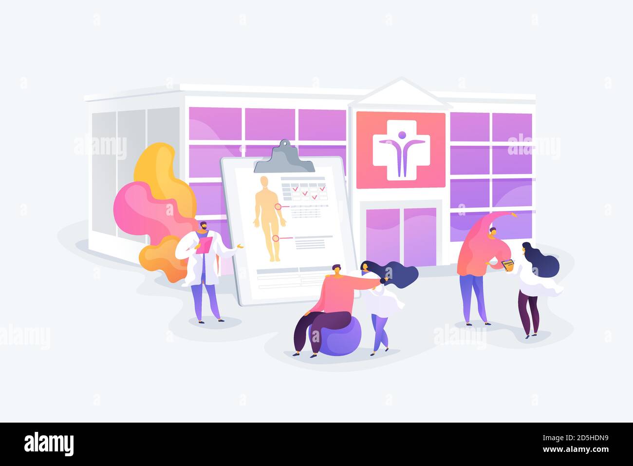 Rehabilitation center concept vector illustration Stock Vector Image ...