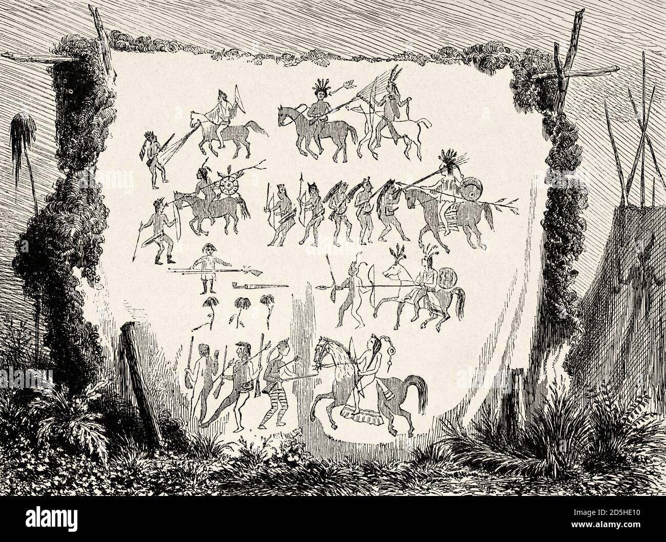 Native american hieroglyphs hi-res stock photography and images - Alamy