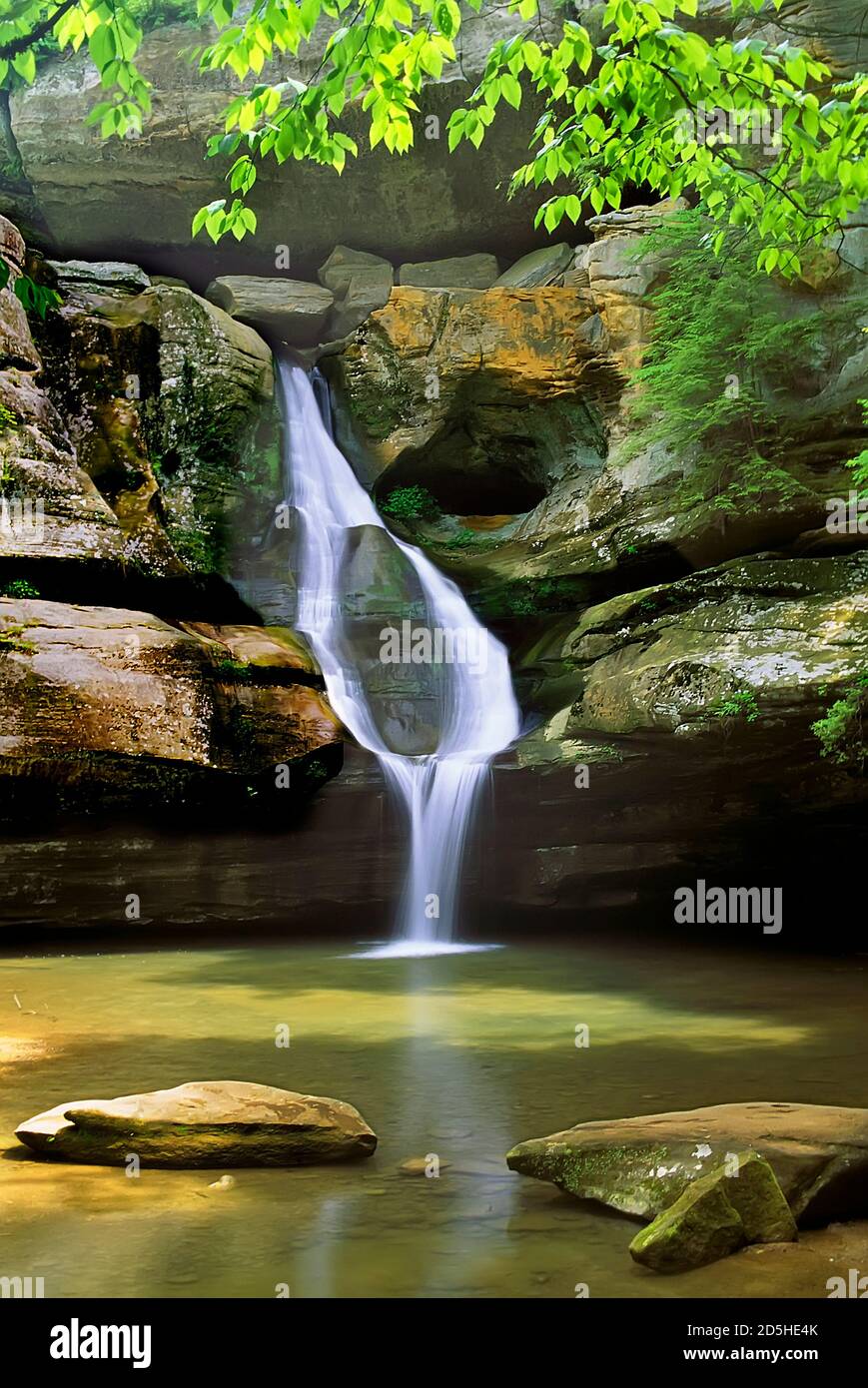 Crystal Water Falls - Hocking Hills State Park - Ohio Stock Photo - Alamy