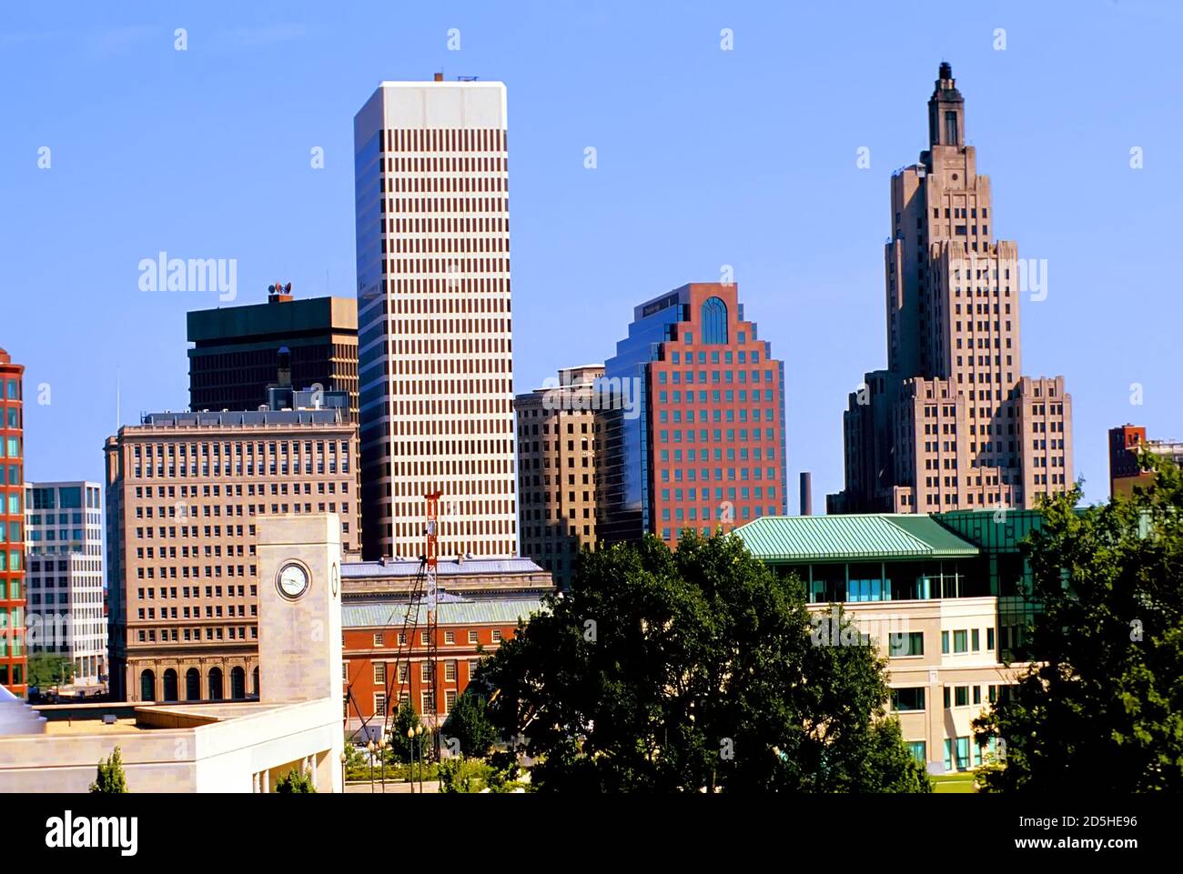 Providence rhode island skyline downtown hi-res stock photography and ...