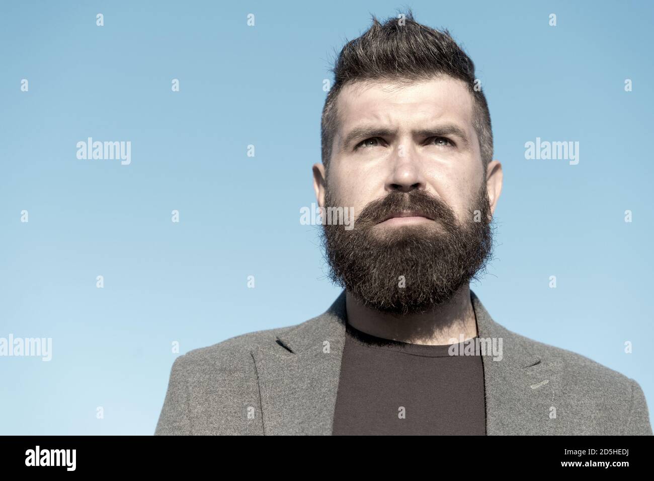 Barber tips maintain beard. Hipster appearance. Beard fashion and ...