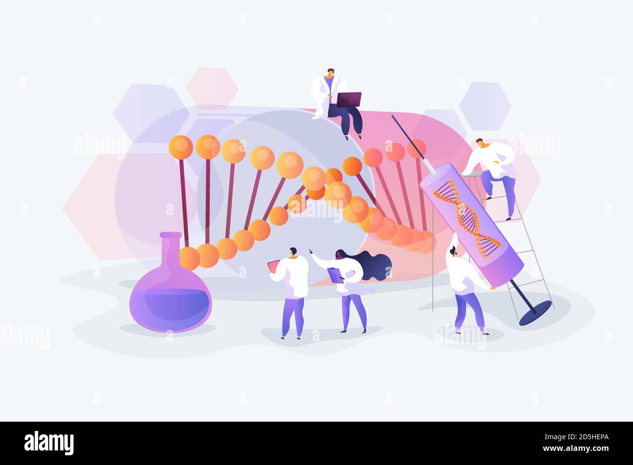 Gene Therapy Concept Vector Illustration Stock Vector Image And Art Alamy