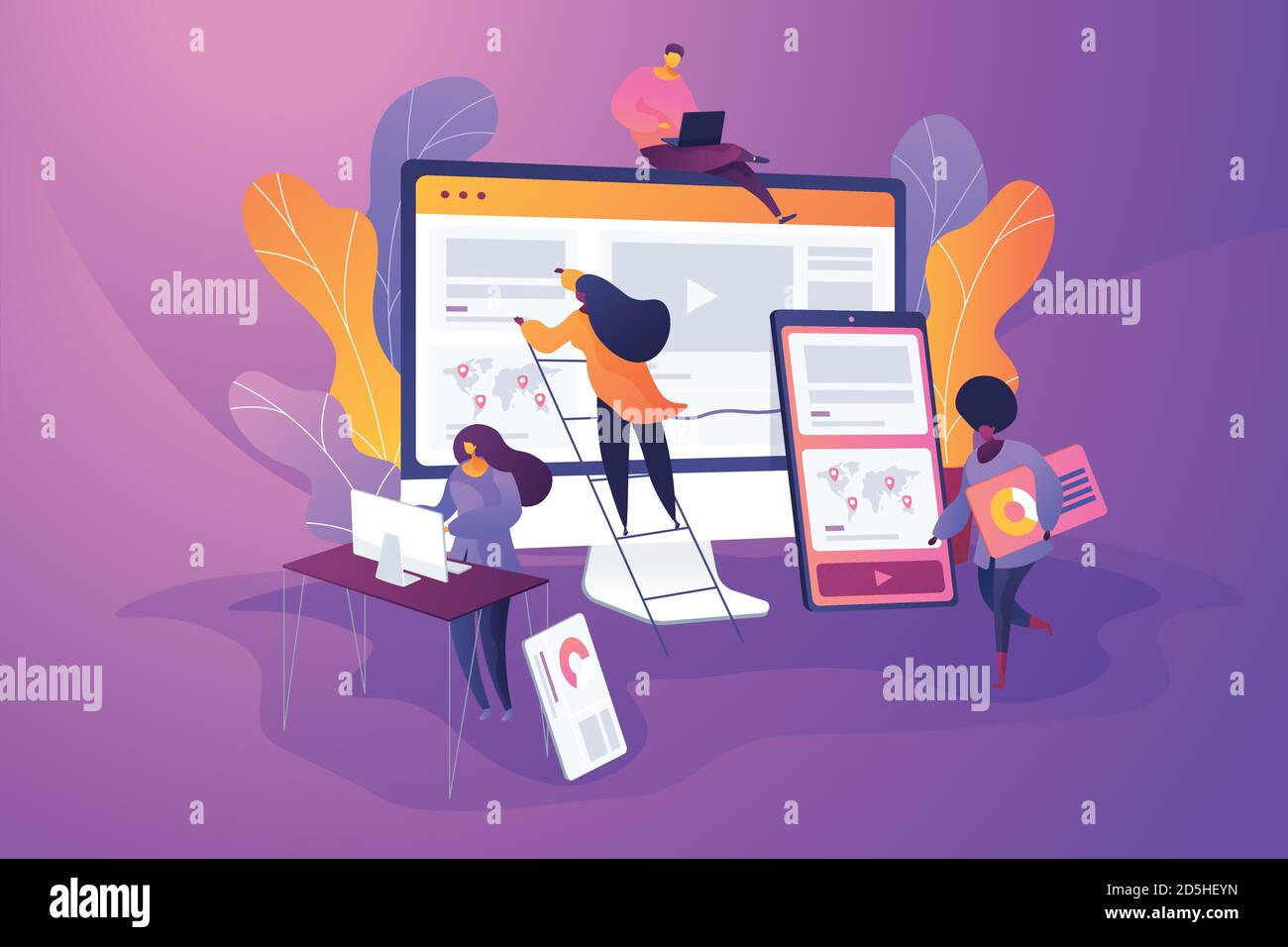 Web design development concept vector illustration Stock Vector Image ... Web design development concept vector illustration Stock Vector Image ...