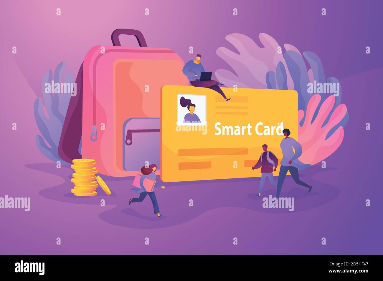 Smartcards for schools concept vector illustration Stock Vector Image ...