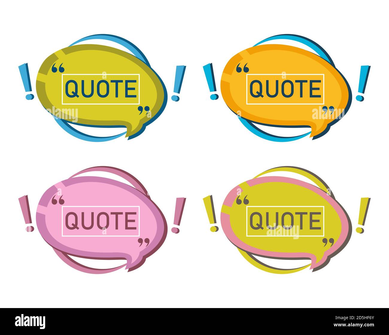 Quote speech bubble blank template. Copy space for quotation. Citation ...