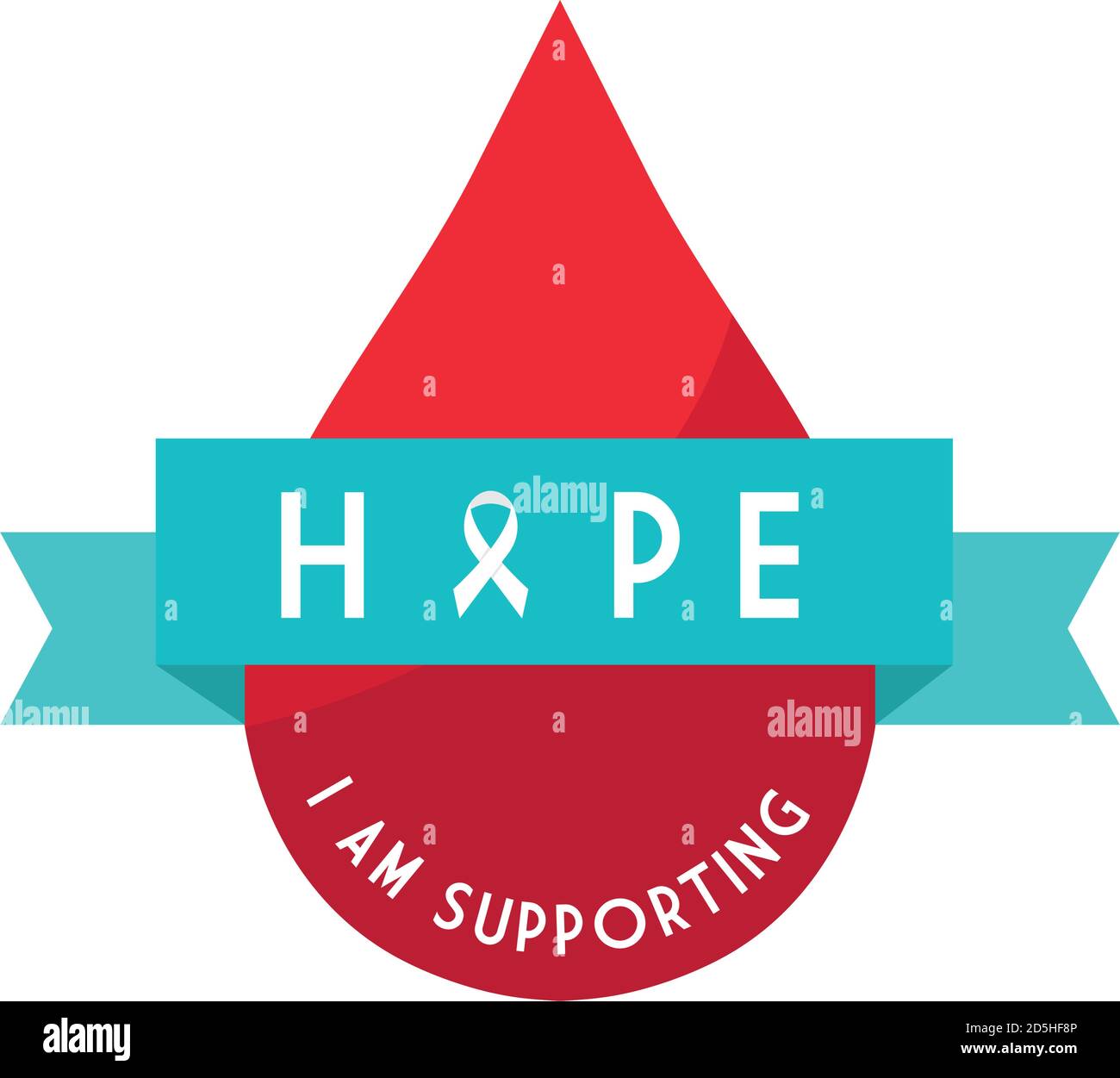 Hope for a cure world aids day on drop vector design Stock Vector Image ...