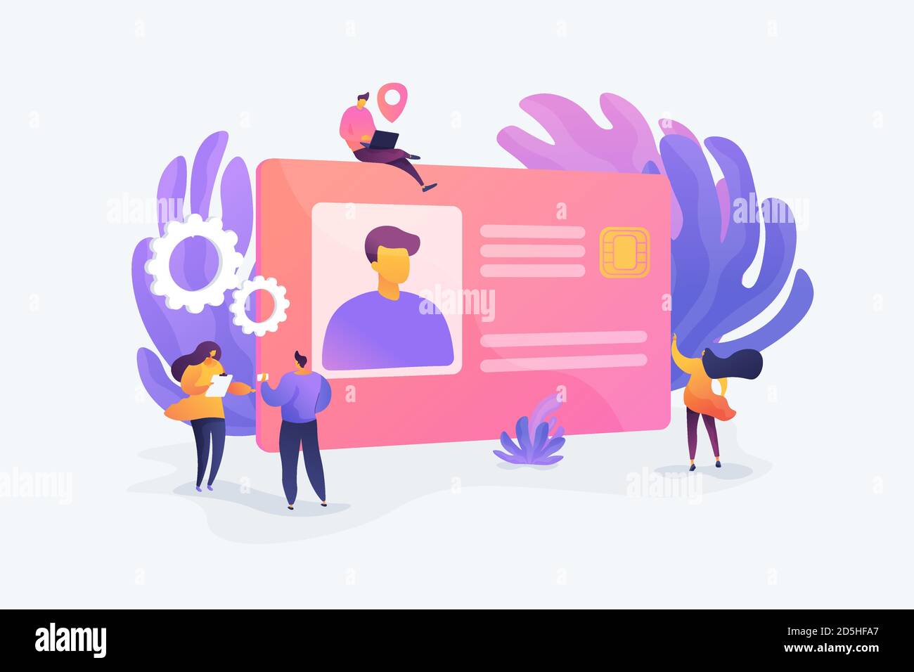 Smart ID card vector illustration Stock Vector Image & Art - Alamy