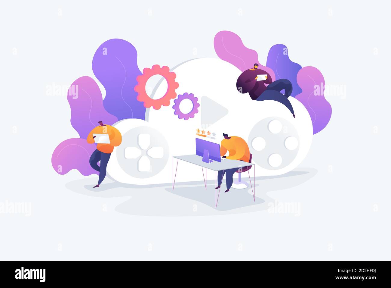 Cloud gaming vector illustration Stock Vector Image & Art - Alamy