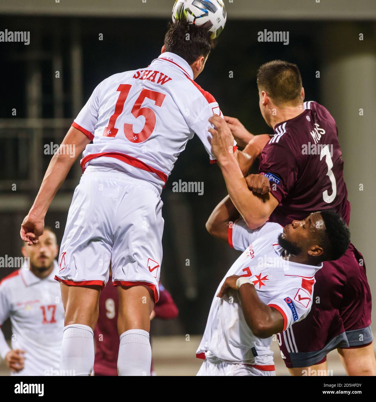 RIGA, LATVIA. 13th October 2020. UEFA NATIONS LEAGUE game between ...