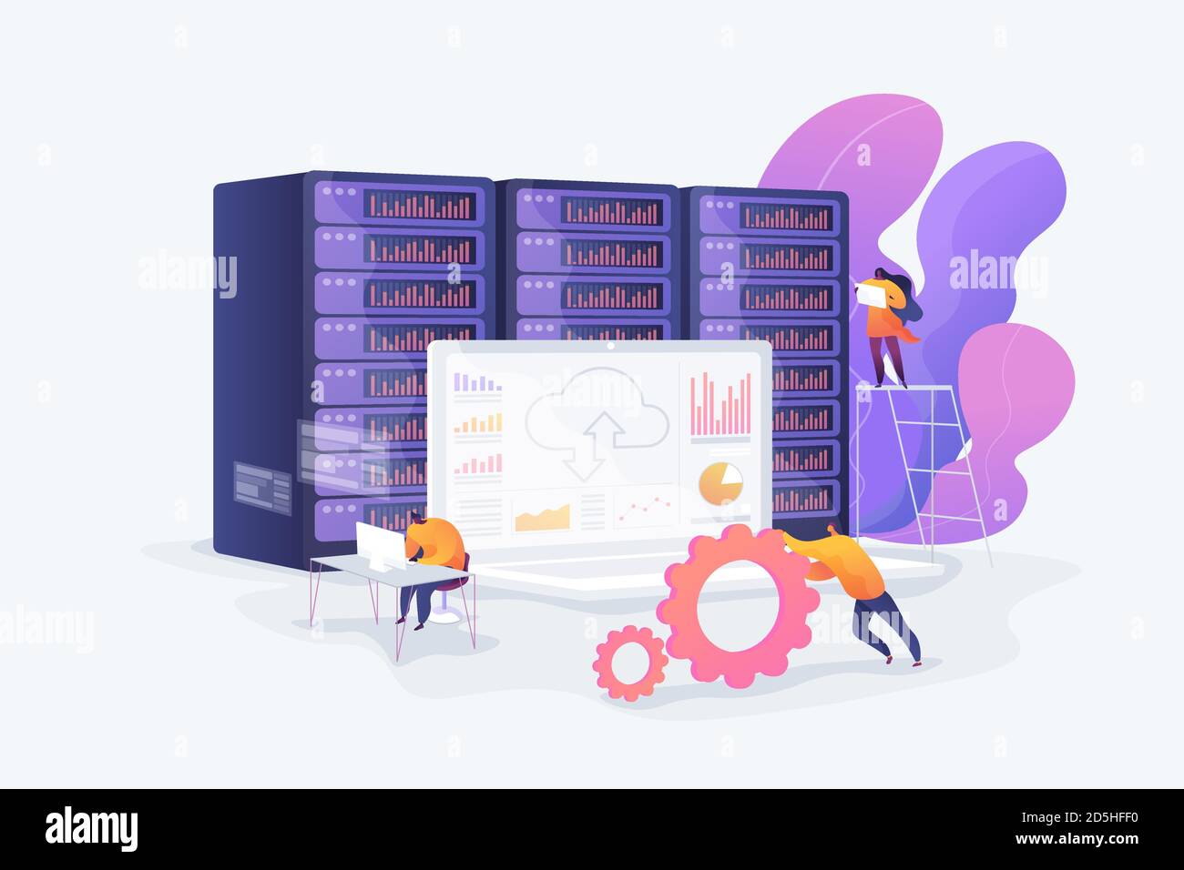 Big data developer vector illustration Stock Vector Image & Art - Alamy