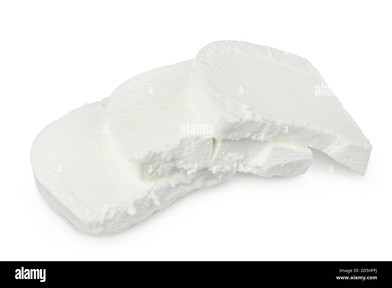 Feta cheese isolated on white background. With clipping path and full ...