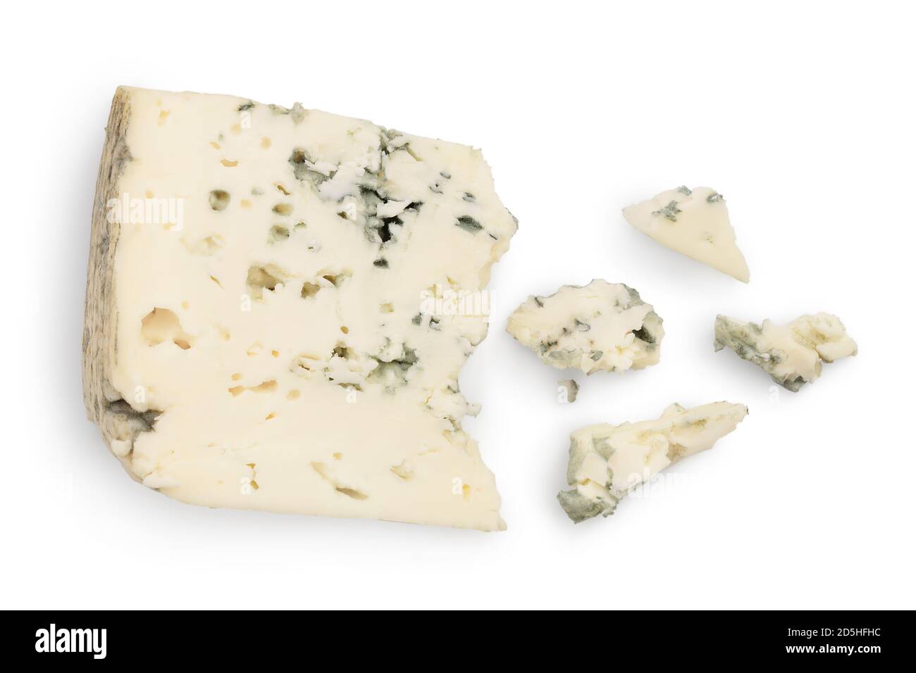 Blue cheese isolated on white background with clipping path and full ...