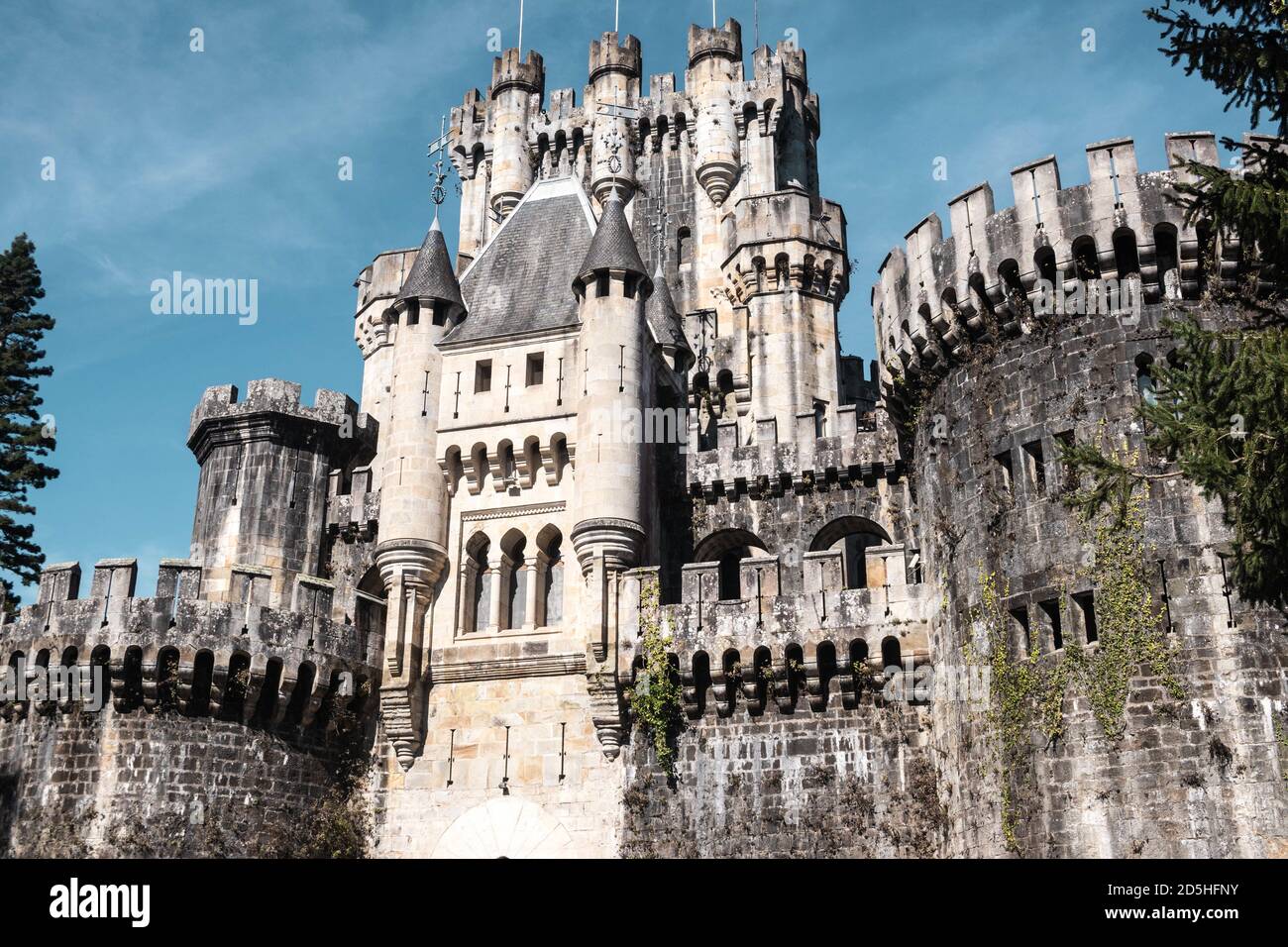 Abandoned Butron castle in Pais Vasco, Castillo de Butron Spain Stock ...