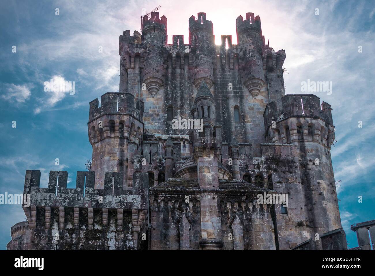 Abandoned Butron castle in Pais Vasco, Castillo de Butron Spain Stock ...