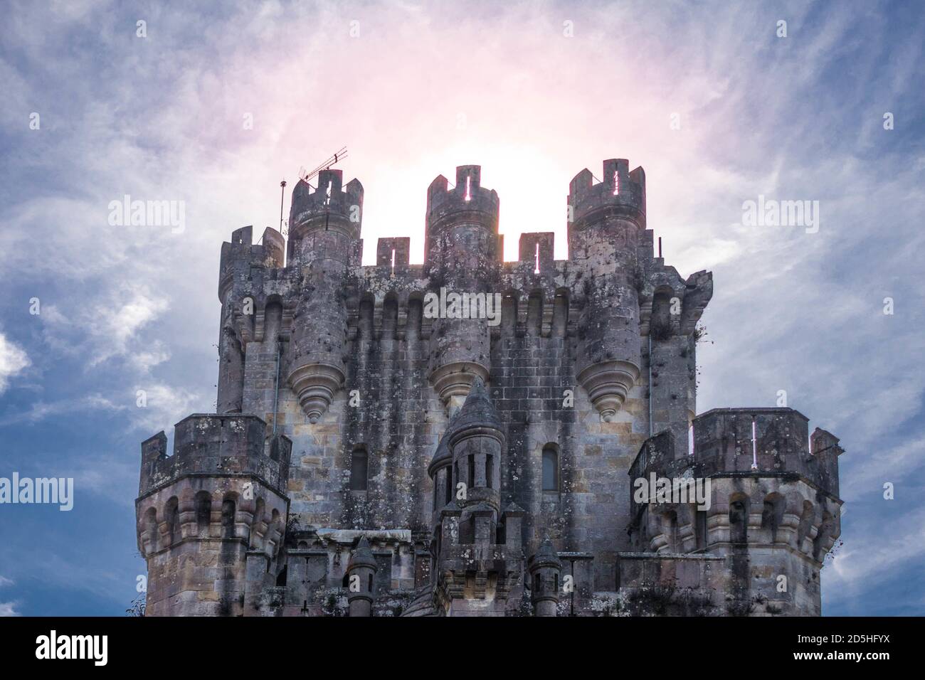Abandoned Butron castle in Pais Vasco, Castillo de Butron Spain Stock ...