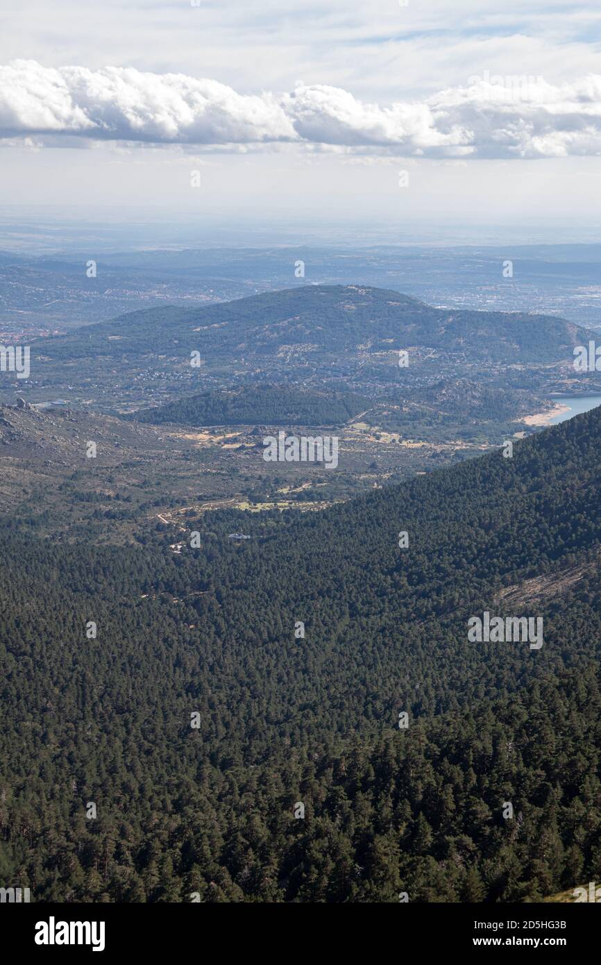 Vertical shot of the Navacerrada Pass in Madrid, Spain during daylight ...