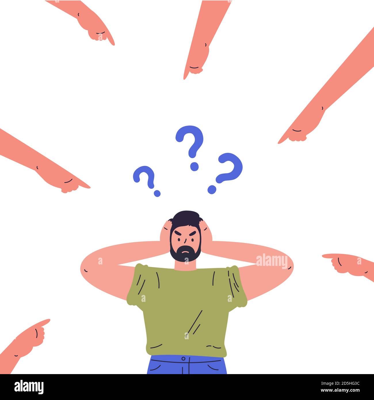 Confused young guy with question marks Stock Vector Image & Art - Alamy