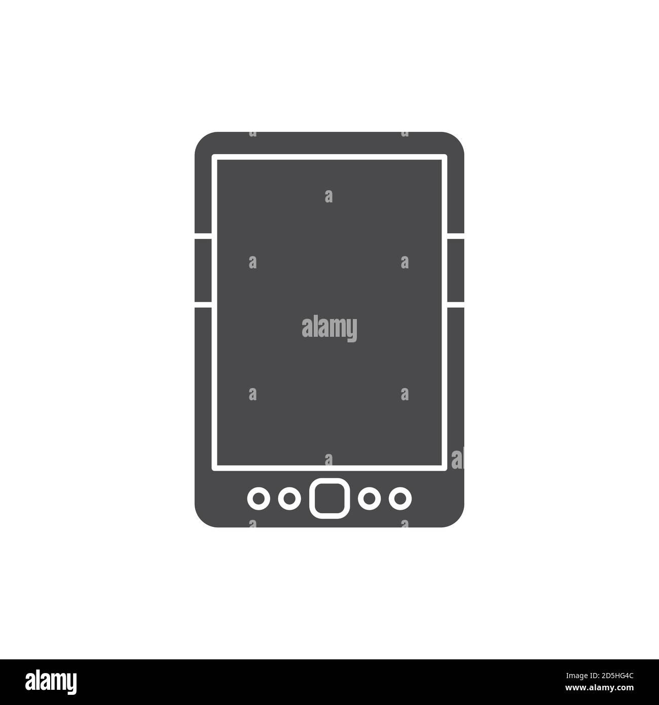 Digital tablet black glyph icon. Innovation technology. E-learning ...