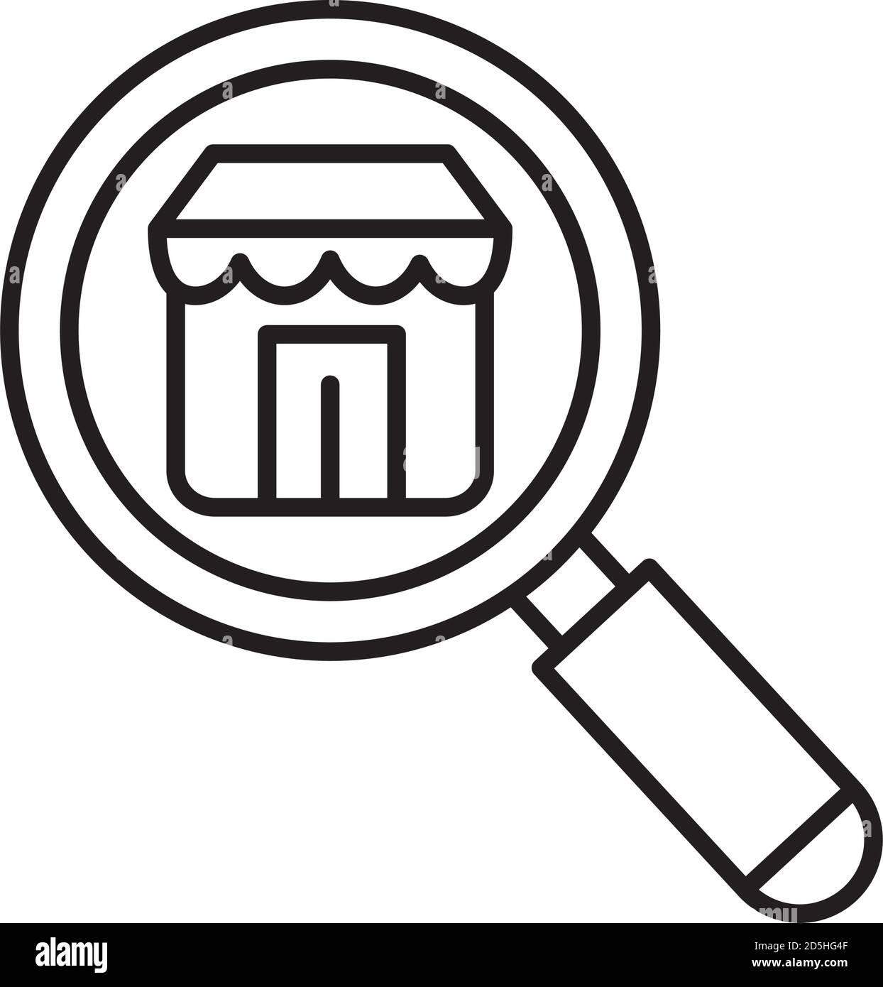 store in lupe line style icon vector design Stock Vector Image & Art ...