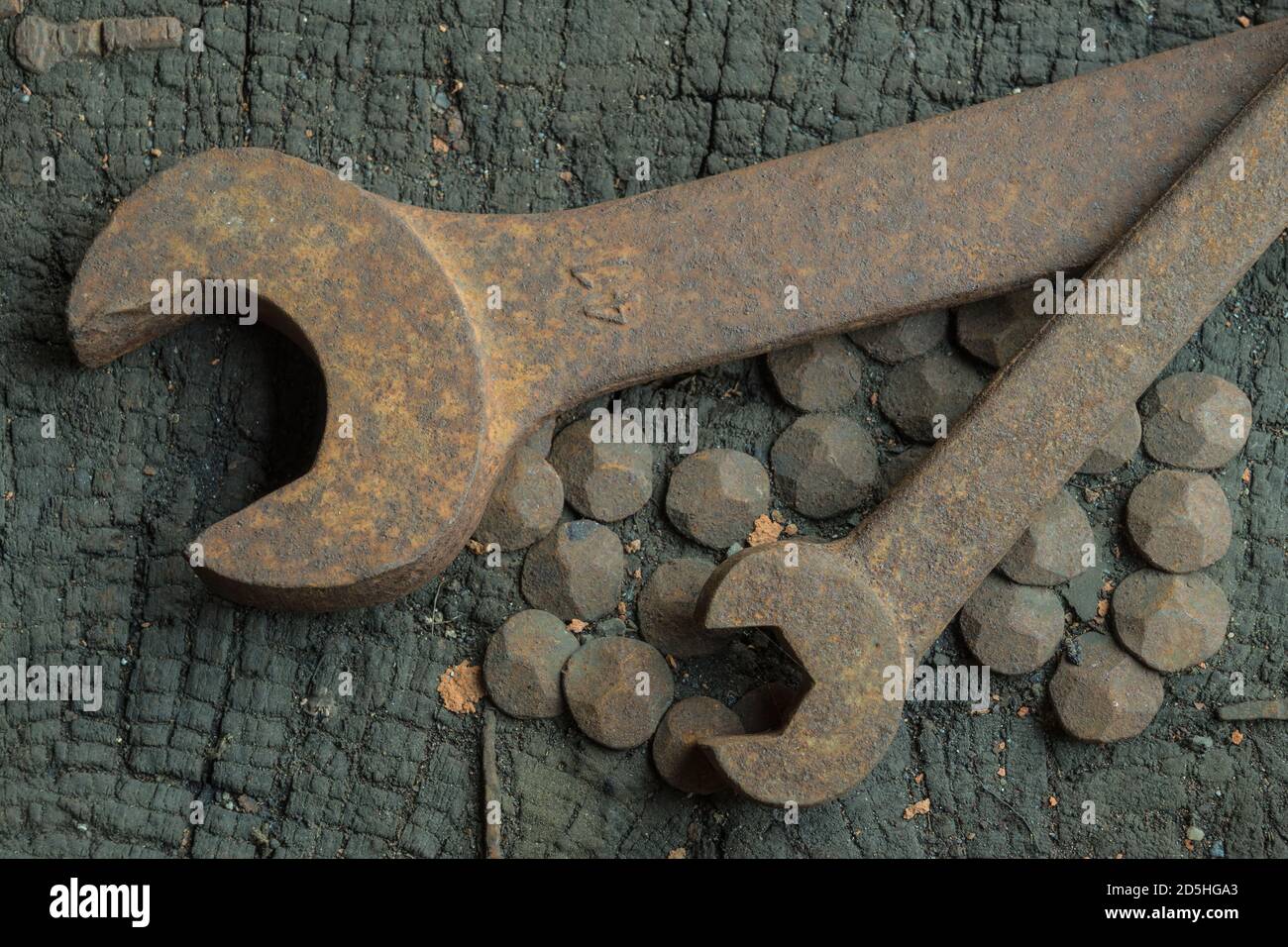 Workbench with spanners hi-res stock photography and images - Alamy