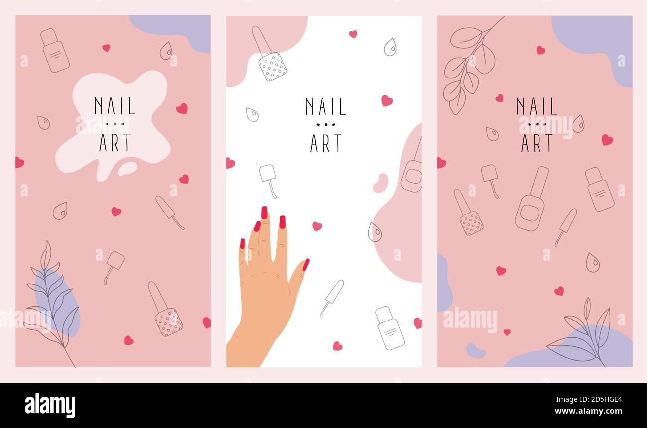 Hand drawn abstract background for beauty salon Stock Vector Image ...