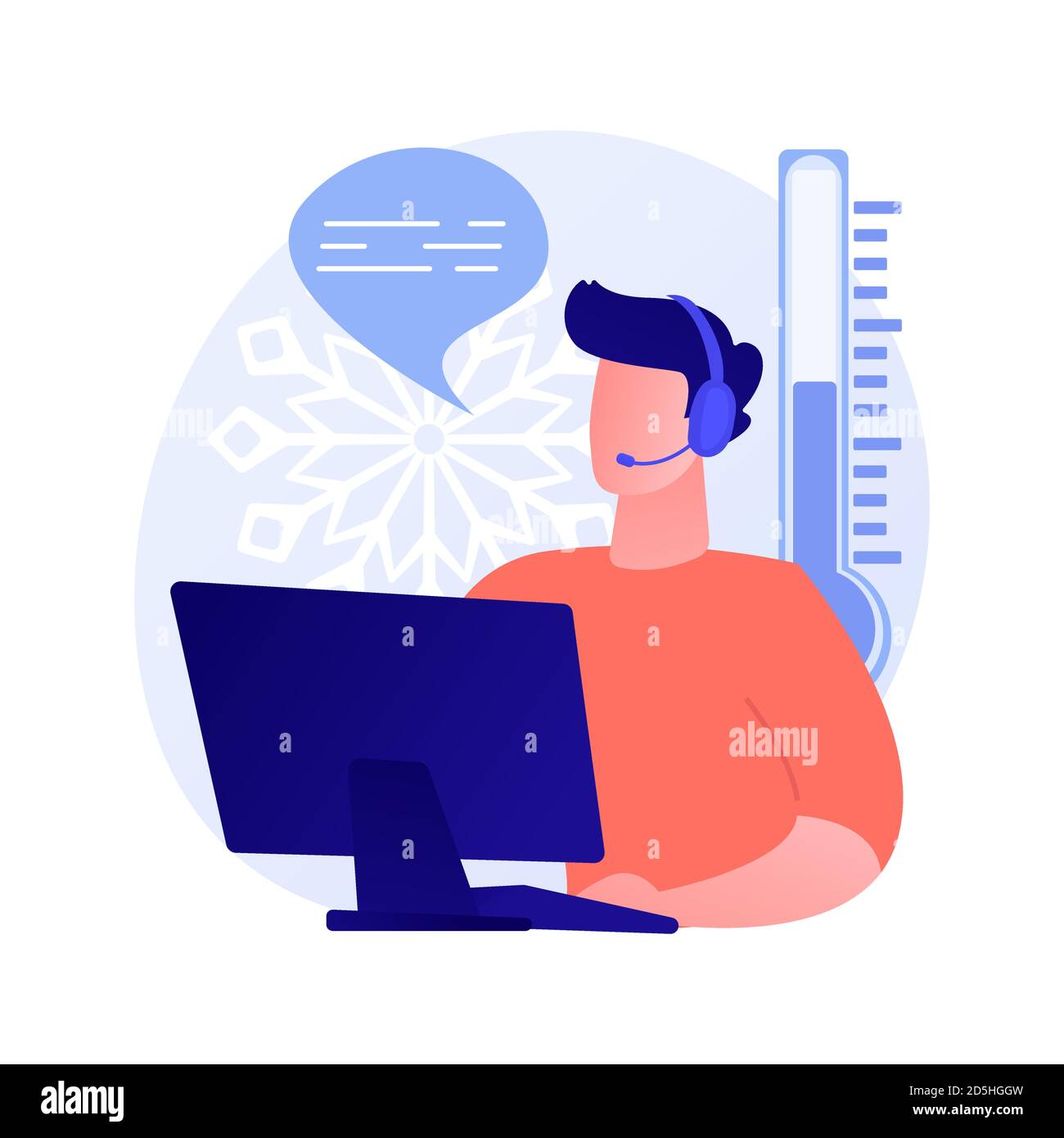 Cold calling abstract concept vector illustration Stock Vector Image ...