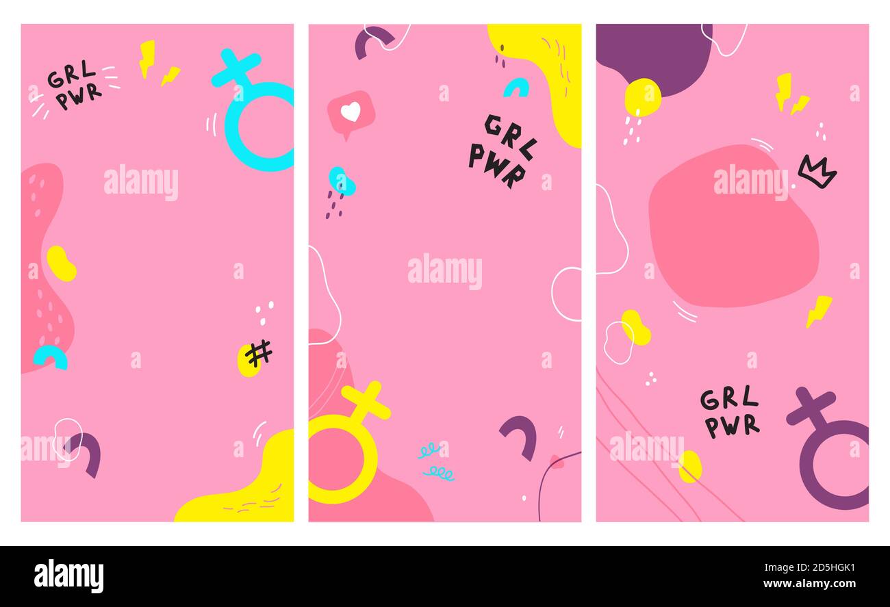 Strong woman background template Stock Vector Images - Alamy