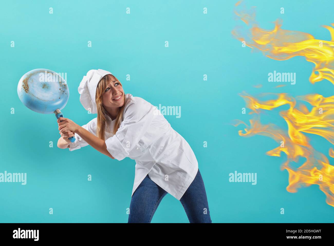 Kitchen fire accident hi-res stock photography and images - Alamy