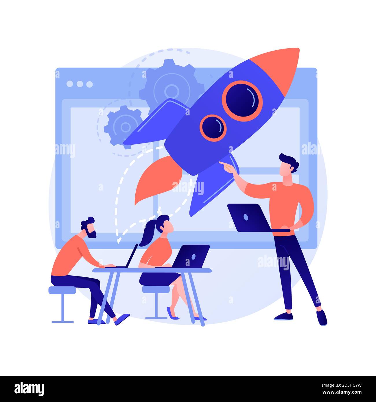 StartUp abstract concept vector illustration Stock Vector Image & Art ...