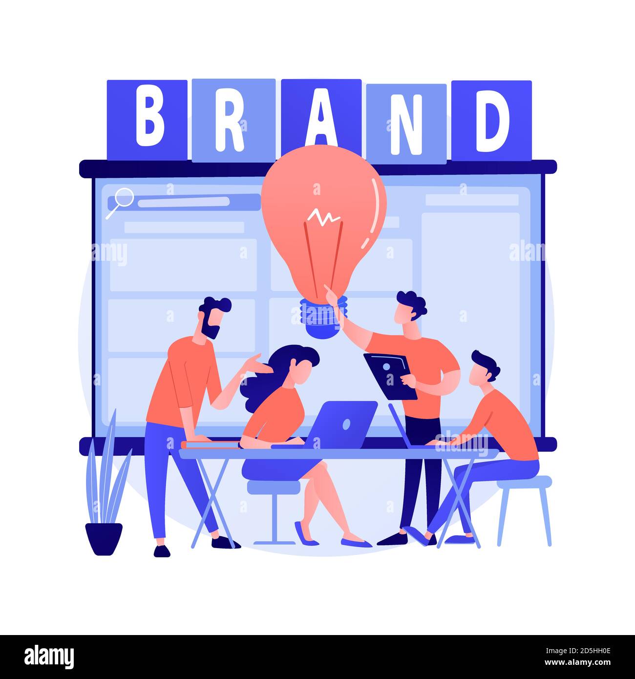 Branded workshop abstract concept vector illustration Stock Vector ...