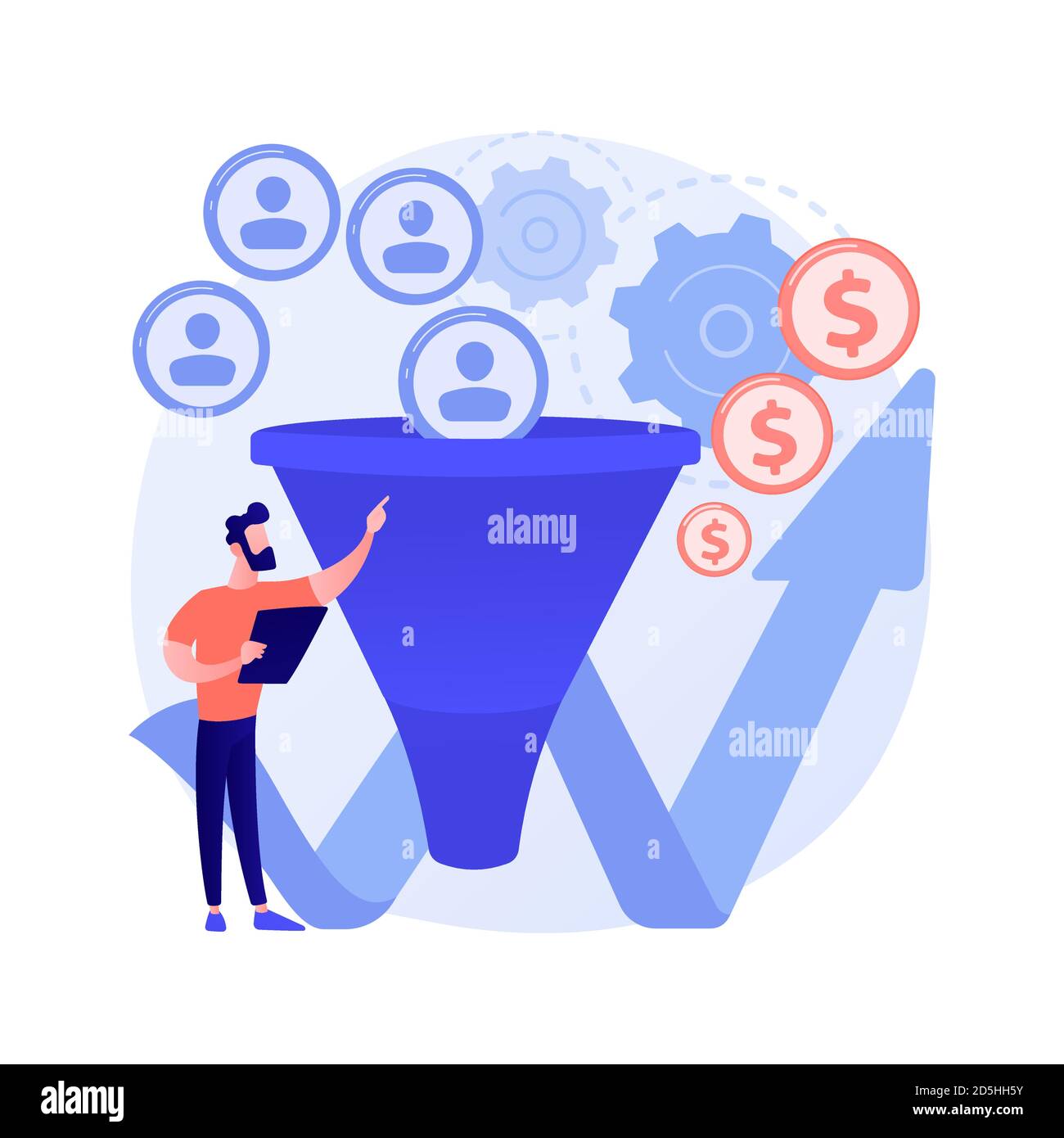 Conversion rate optimization abstract concept vector illustration Stock ...