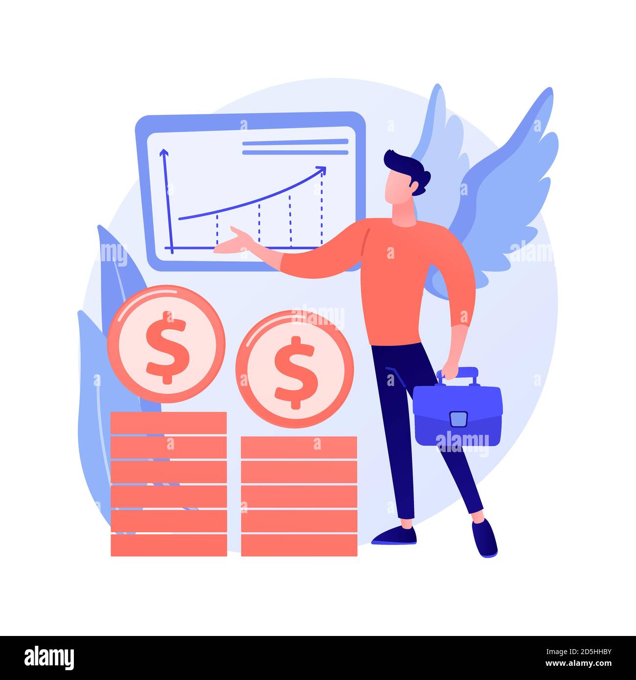 Angel investor abstract concept vector illustration Stock Vector Image ...