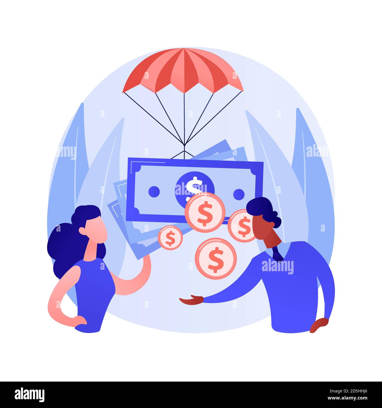 Wage subsidy for business employees abstract concept vector ...