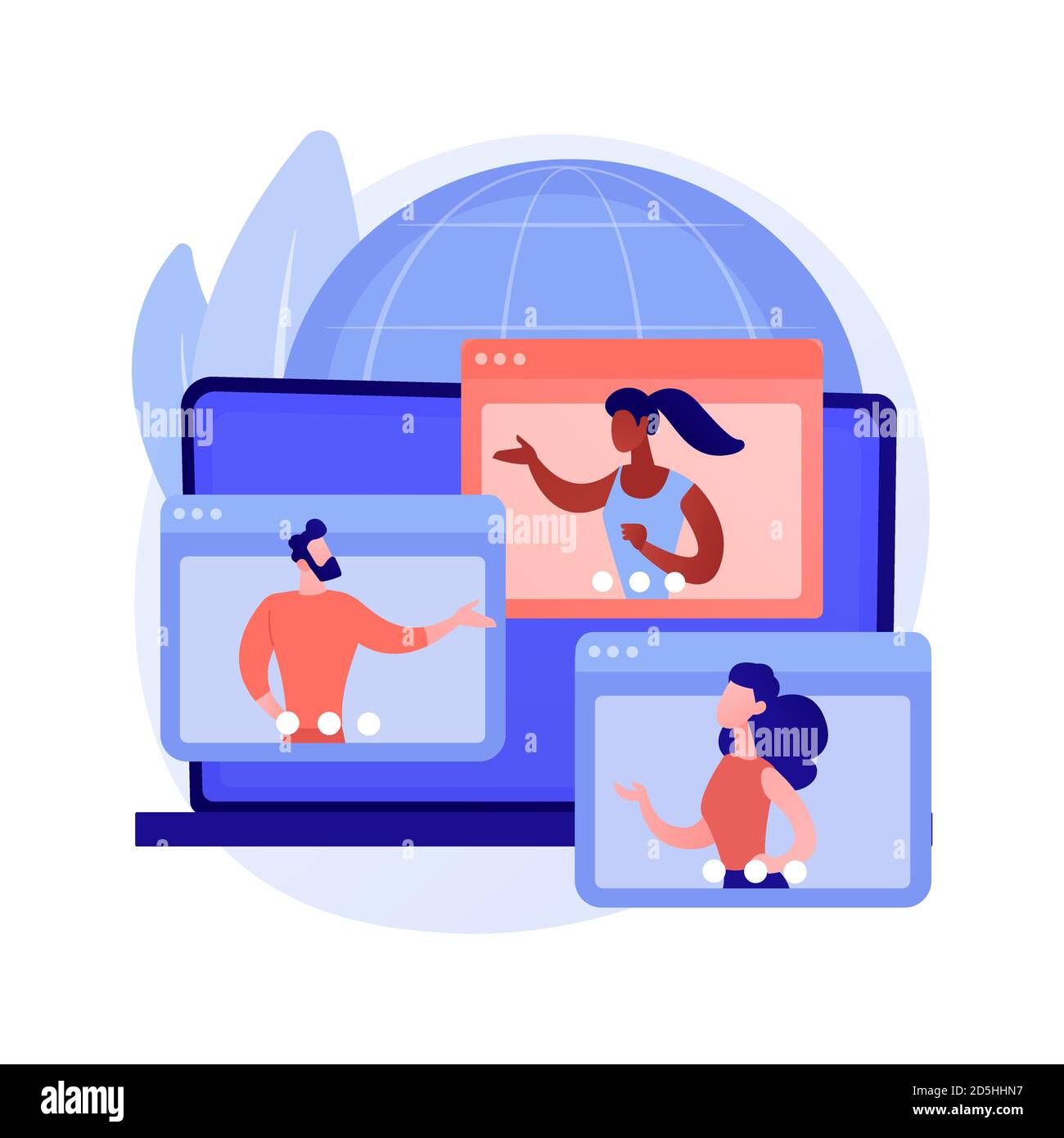 Online meetup abstract concept vector illustration Stock Vector Image ...