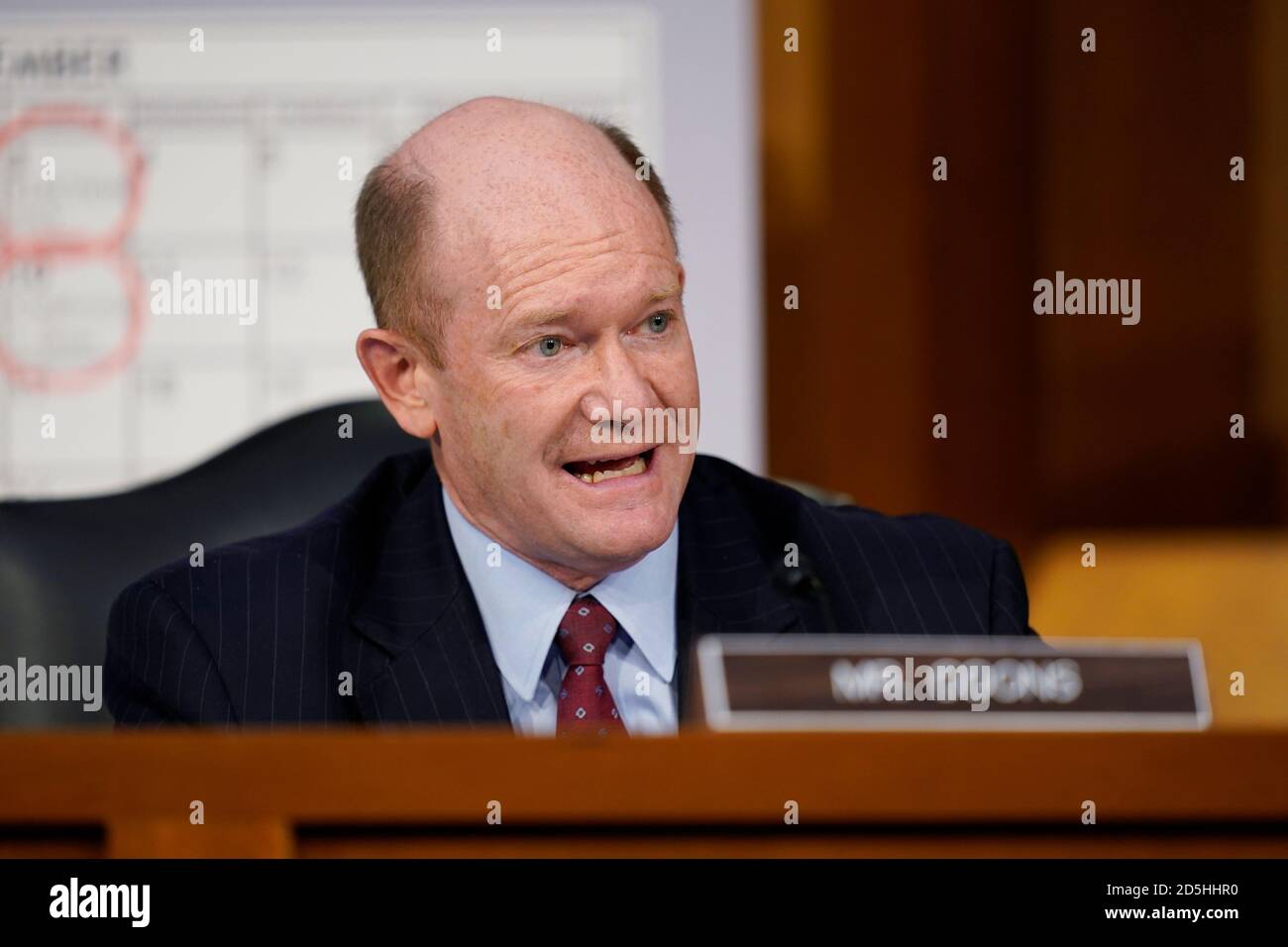 United States Senator Chris Coons (Democrat of Delaware), talks during ...