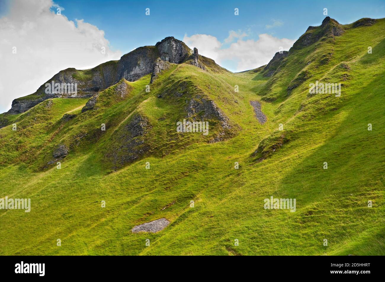 Prominent outcrop of rock high above the deep gorge of reef limestone ...
