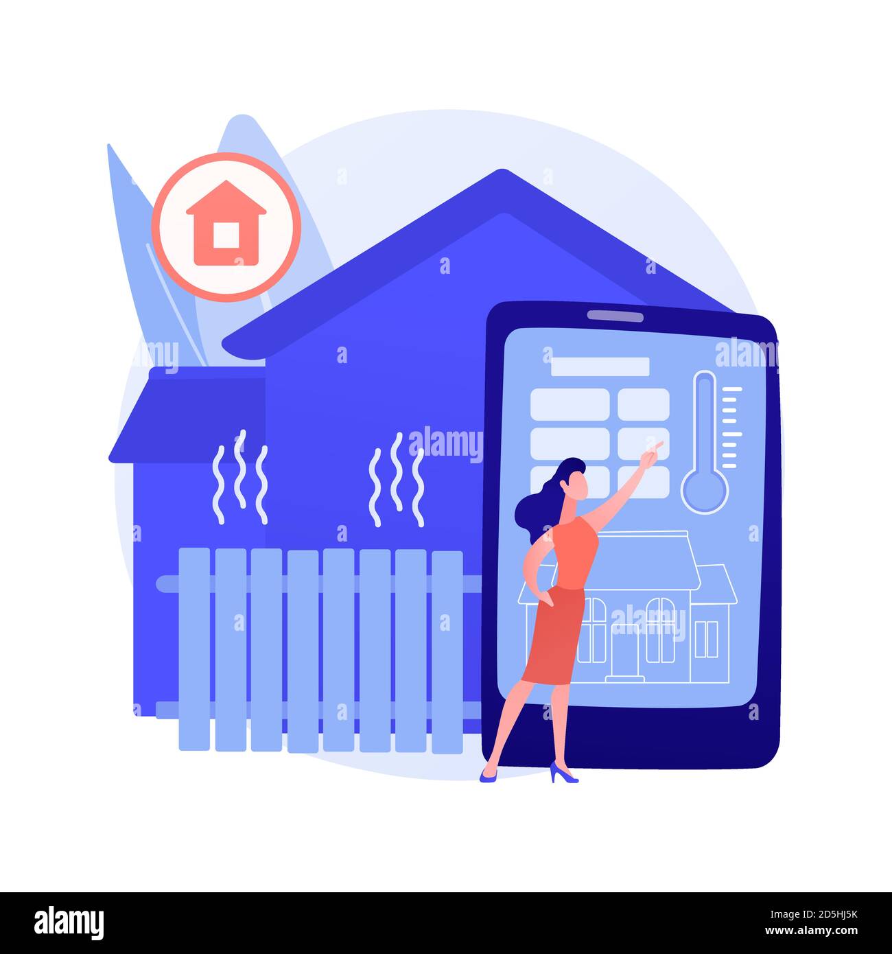 Home heating technologies abstract concept vector illustration Stock ...