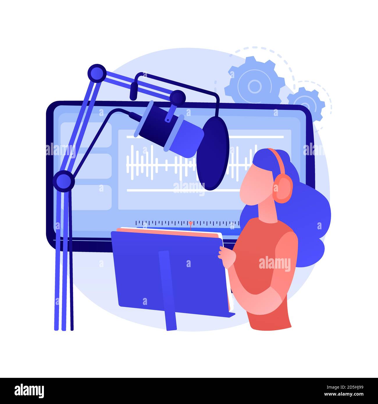 Voice over services abstract concept vector illustration Stock Vector ...