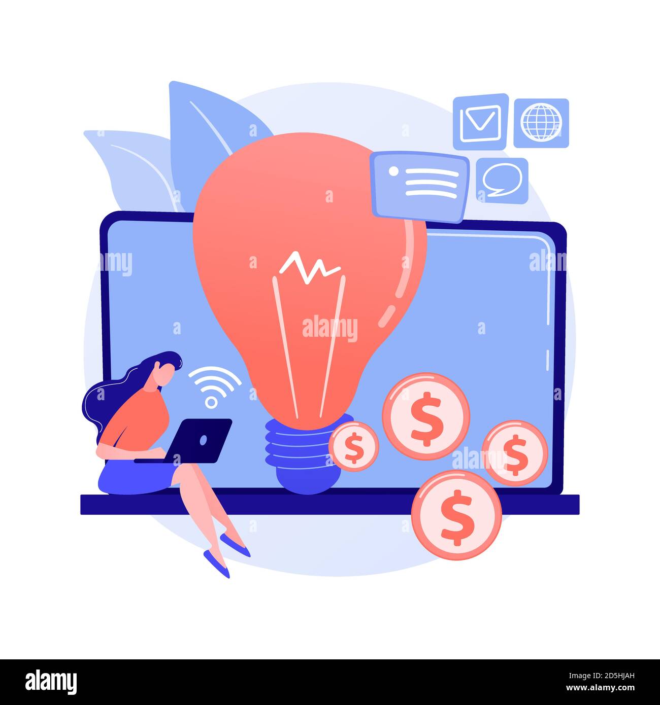 Online business abstract concept vector illustration Stock Vector Image ...