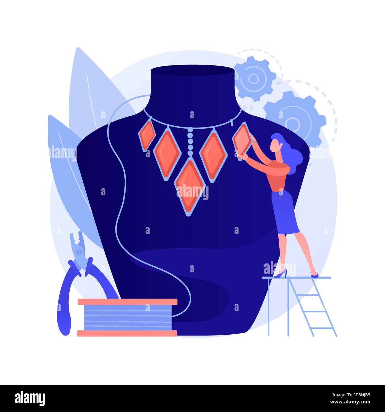 Handmade Jewelry abstract concept vector illustration Stock Vector ...