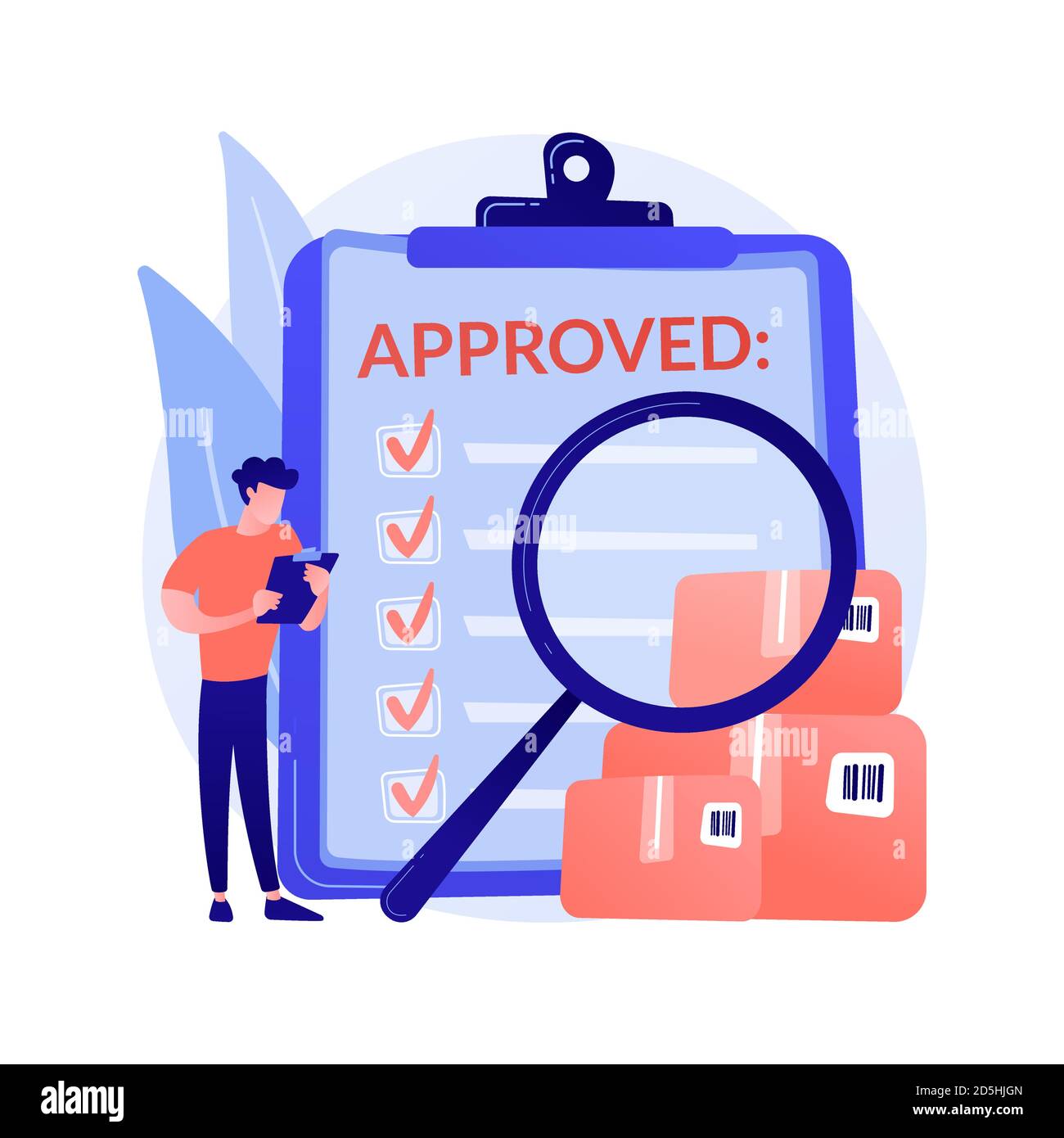 Product Quality Control Abstract Concept Vector Illustration Stock