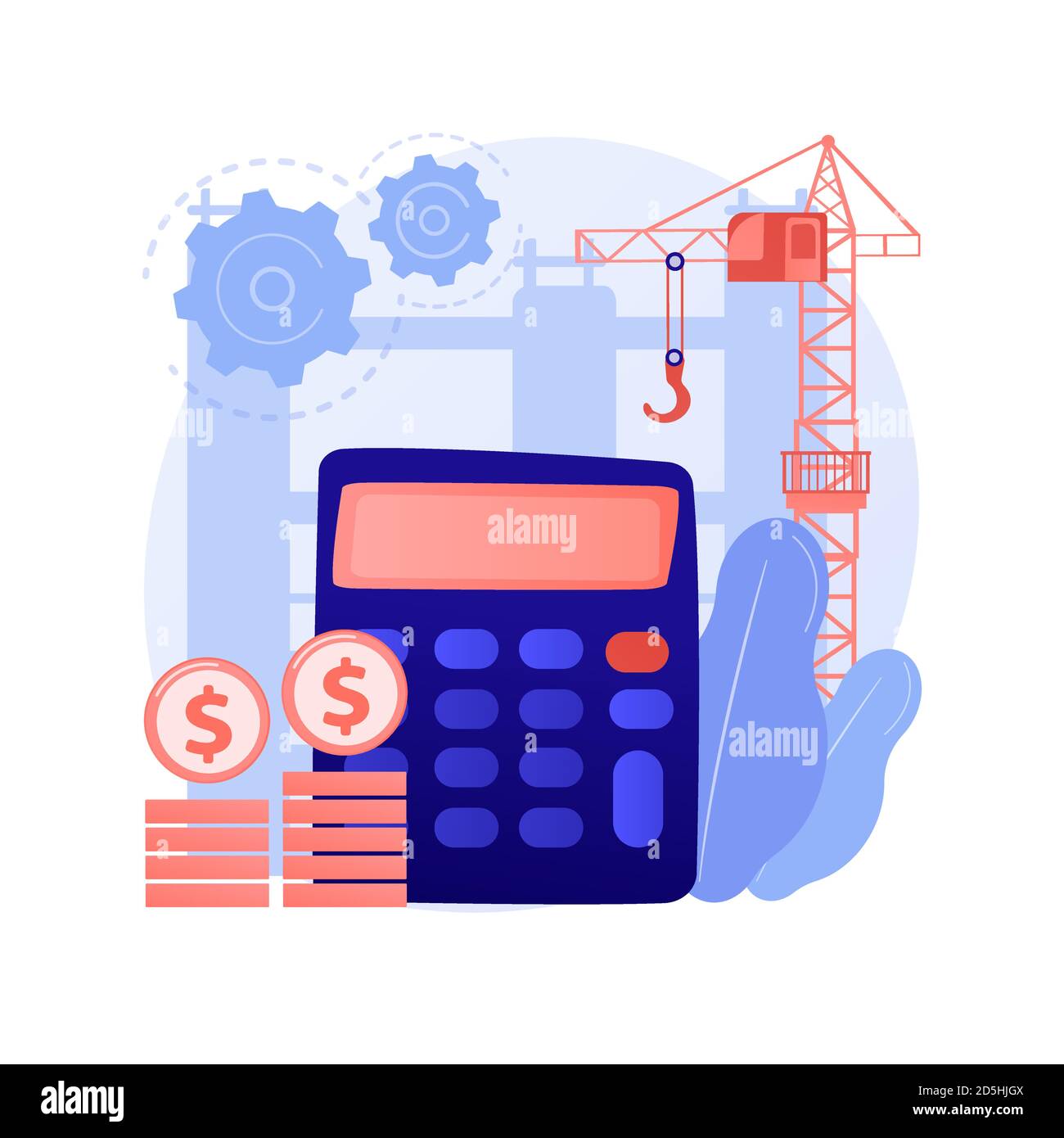 Construction costs abstract concept vector illustration Stock Vector ...