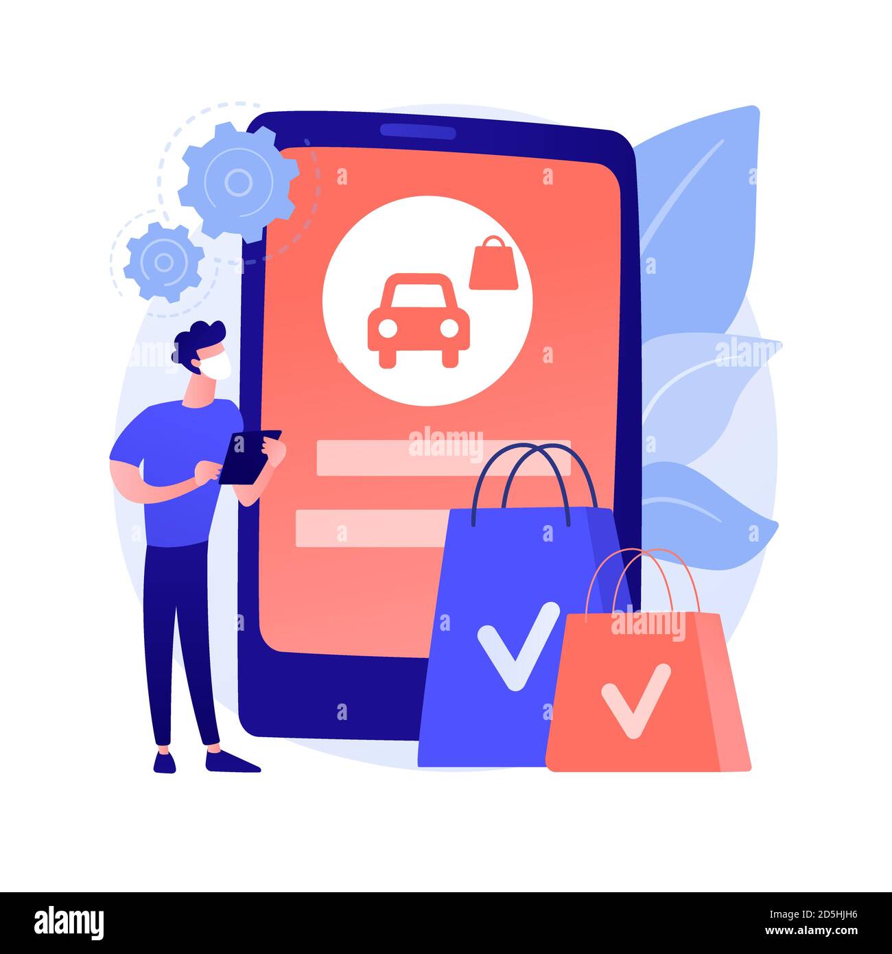 Place your curbside pickup order online abstract concept vector ...