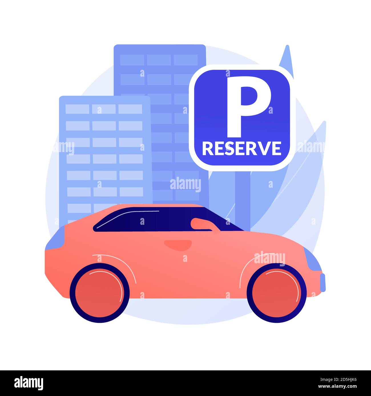 Reserve parking space for curbside pickup abstract concept vector ...