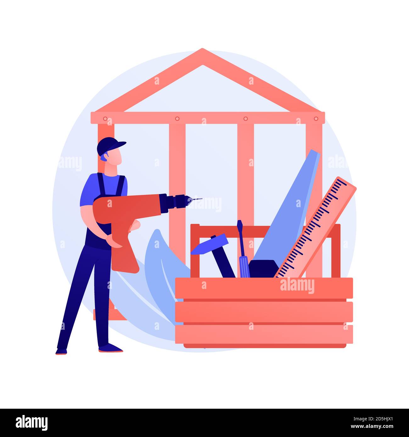 Carpenter services abstract concept vector illustration Stock Vector ...