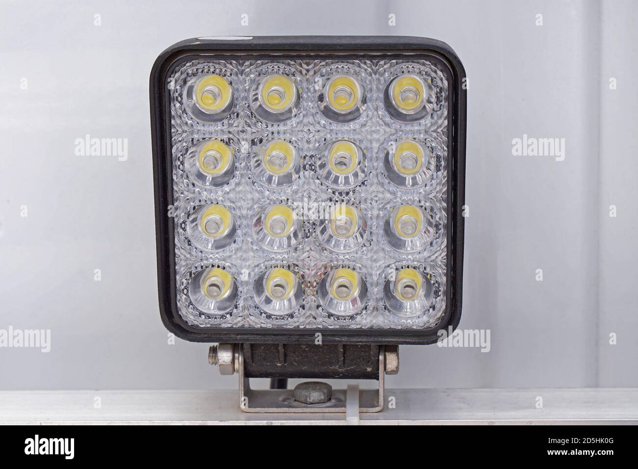 One square shape led aux lights reflector at vehicle Stock Photo - Alamy