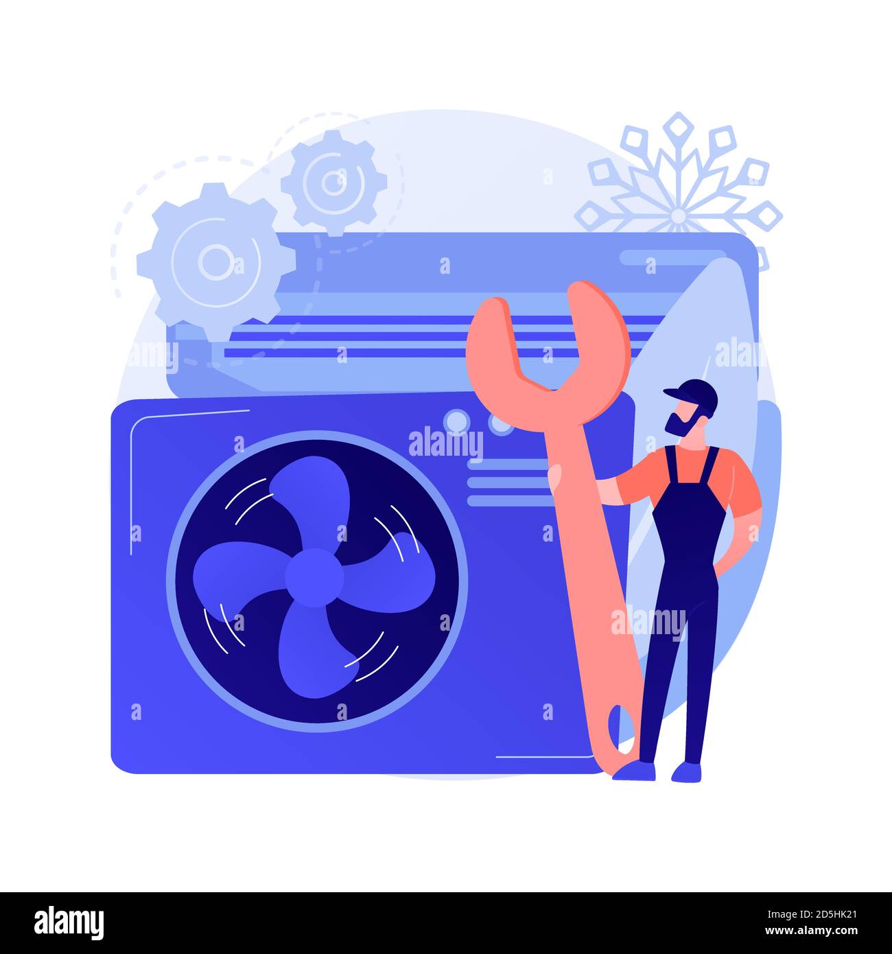 Air conditioning and refrigeration services abstract concept vector ...