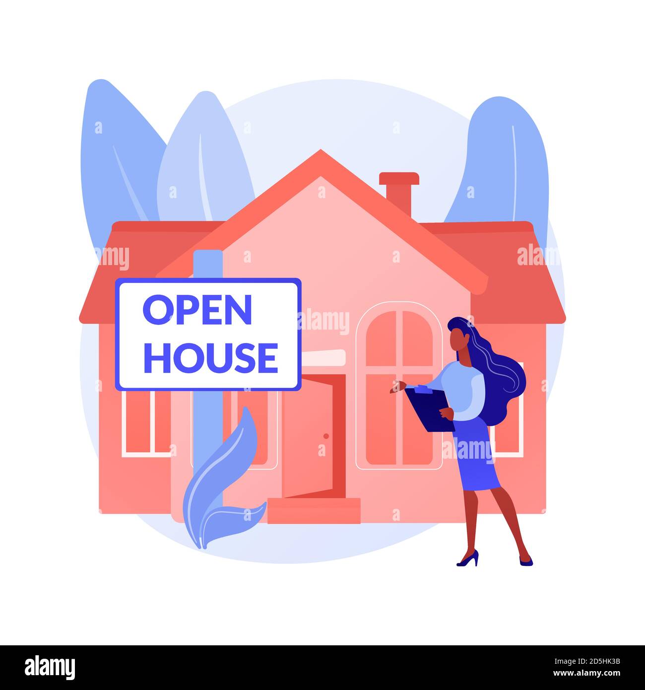 Open house abstract concept vector illustration Stock Vector Image ...